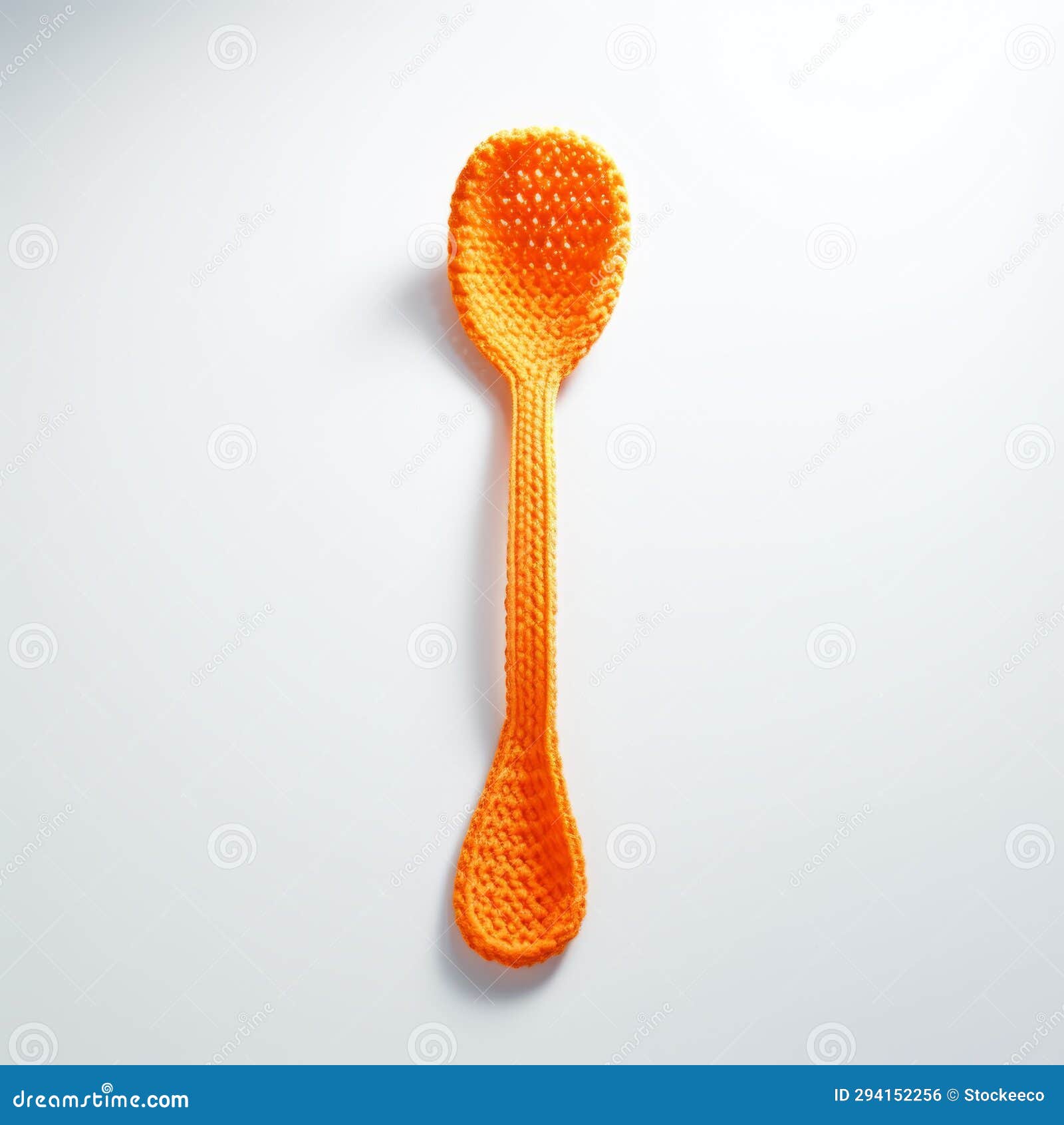 Bright Orange Knitted Spoon: a Unique Still Life Photo Stock ...