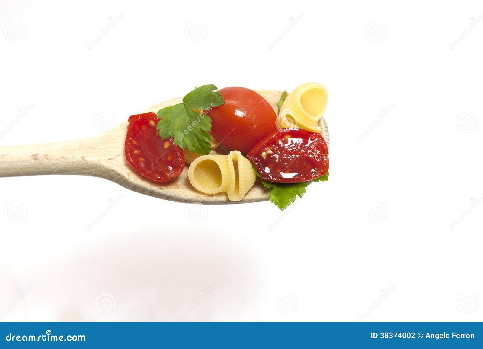 Spoon with pasta stock photo. Image of pasta, restaurant - 38374002