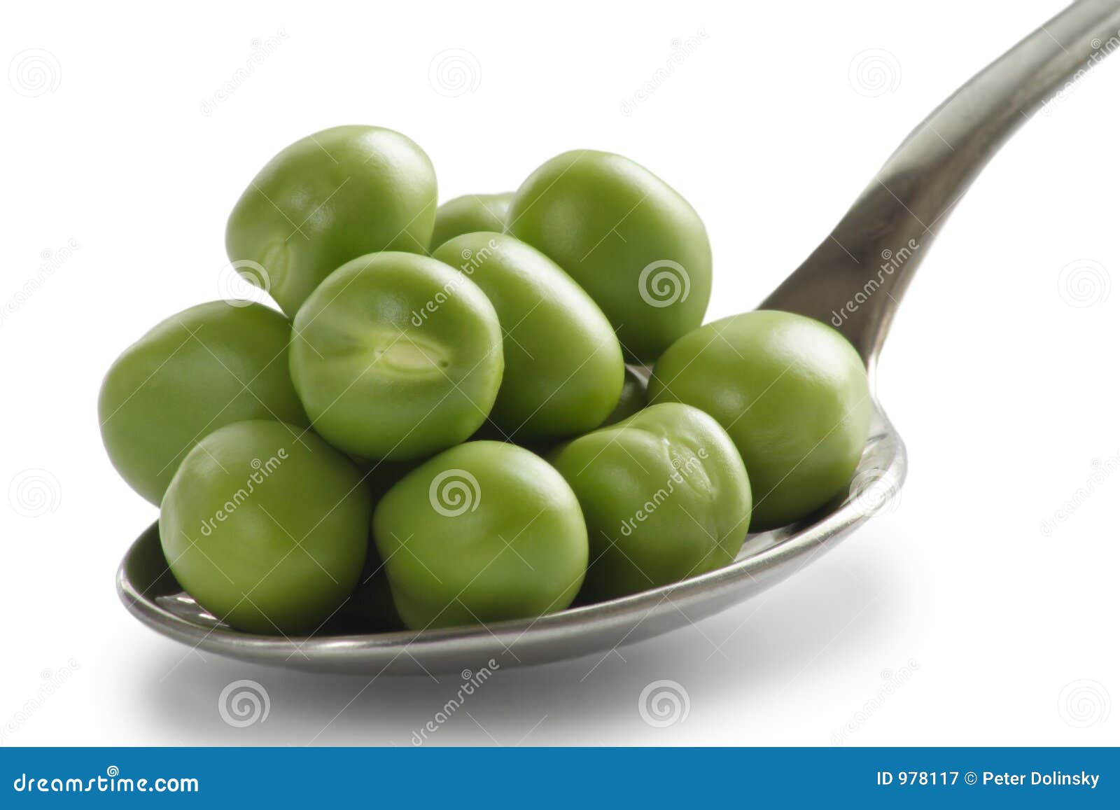 Spoon of Peas stock image. Image of lade, medicine, bailing - 978117