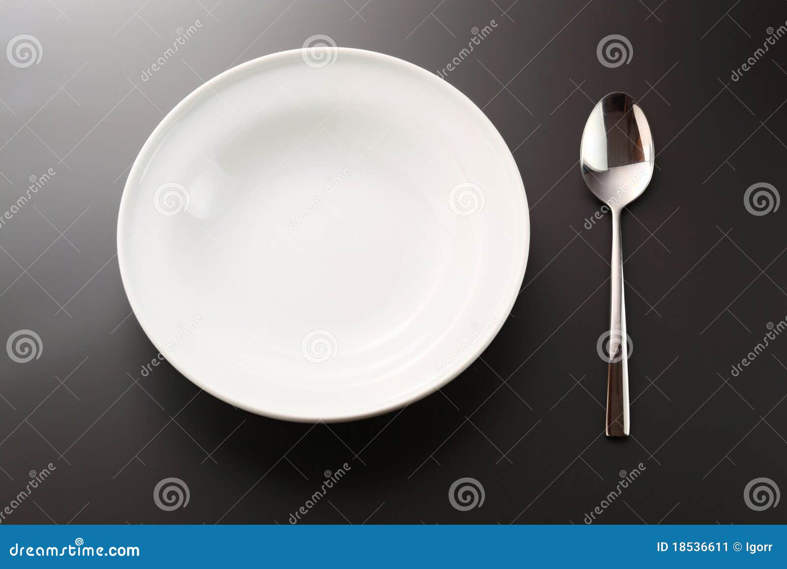 Spoon and plate stock image. Image of china, color, spoon - 18536611