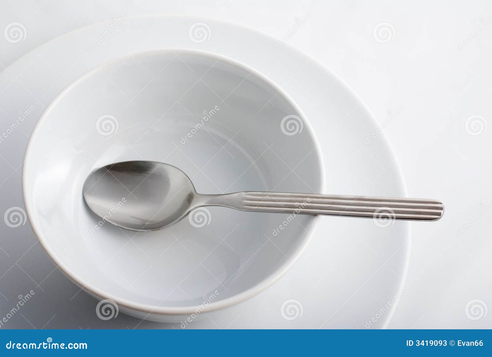 Spoon in Porcelain Bowl Plate Stock Image - Image of cuisine, cooking ...