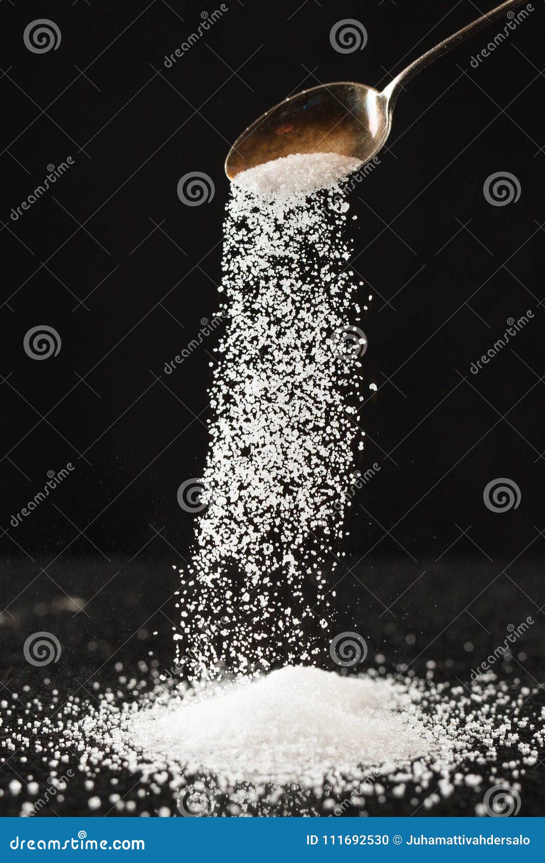 Sugar pouring spoon stock photo. Image of pouring, action - 111692530