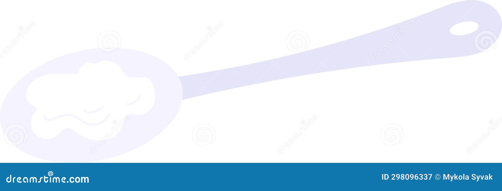 Spoon with Powder stock vector. Illustration of isolated - 298096337