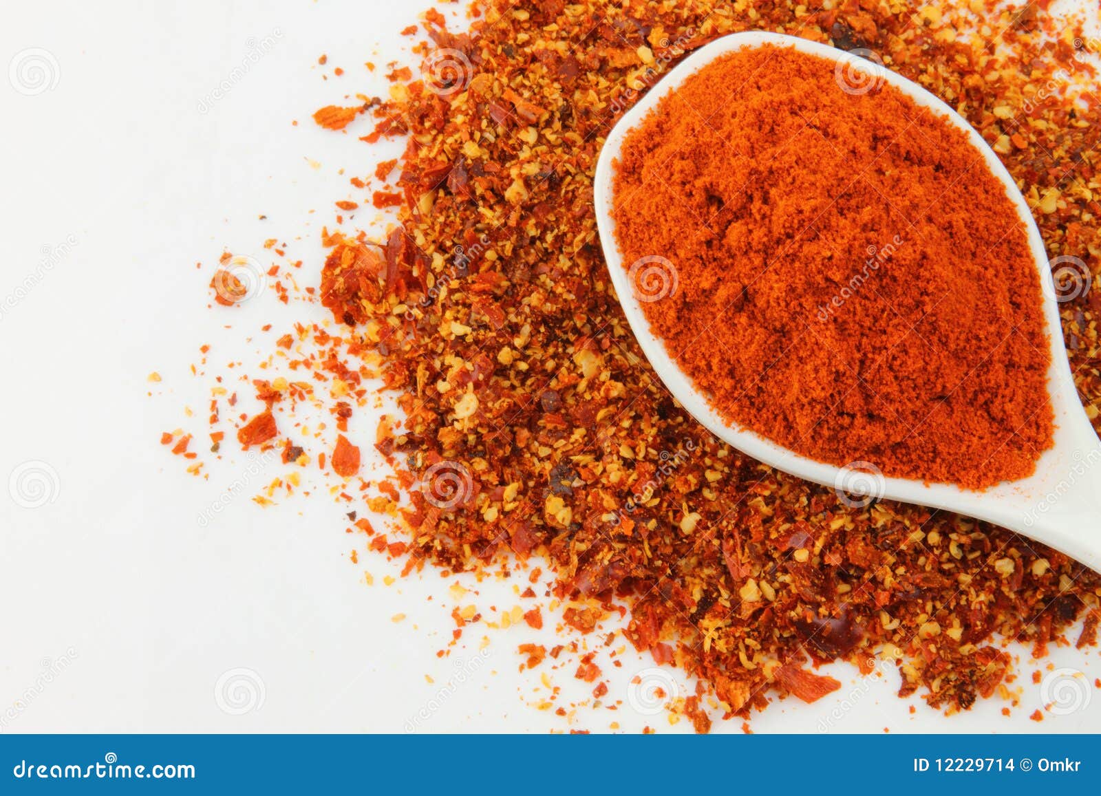 Chili Powder Spilled Out Of A Cut Open Chili Pepper Stock Photo ...