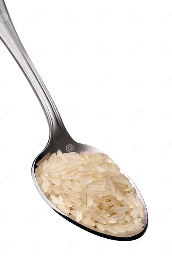 Spoon of rice stock photo. Image of food, rice, spoon - 9042140