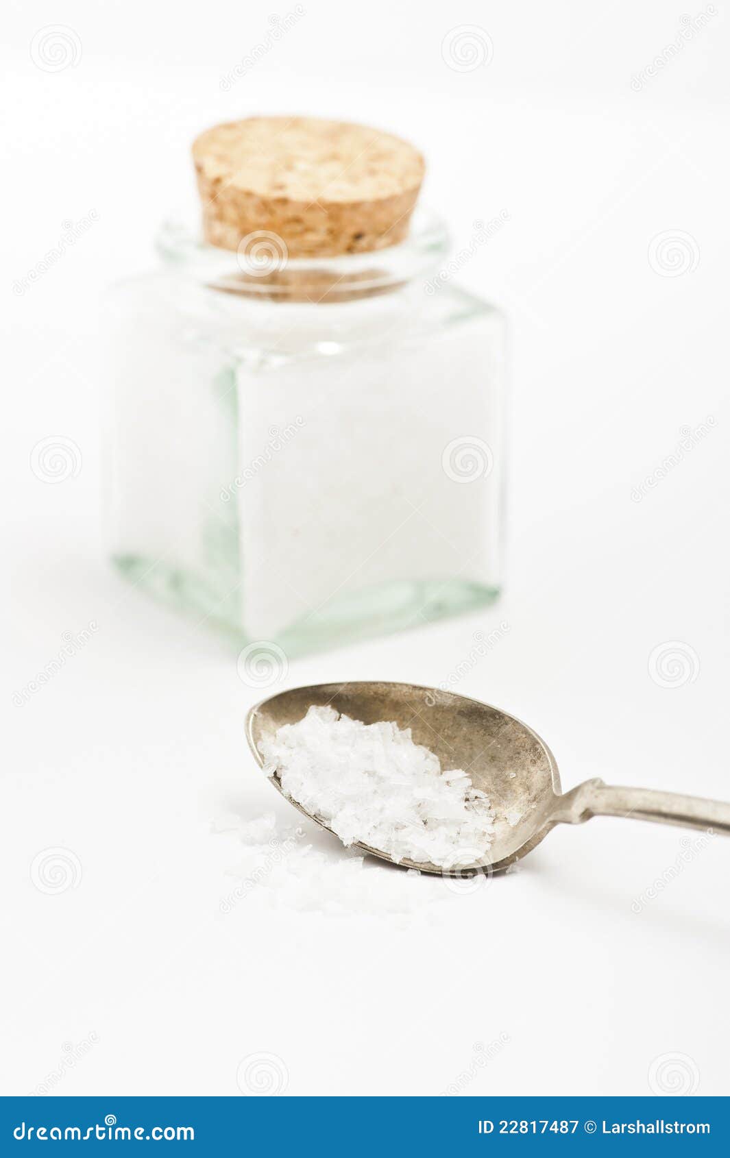 Spoon with salt stock image. Image of color, flatware - 22817487