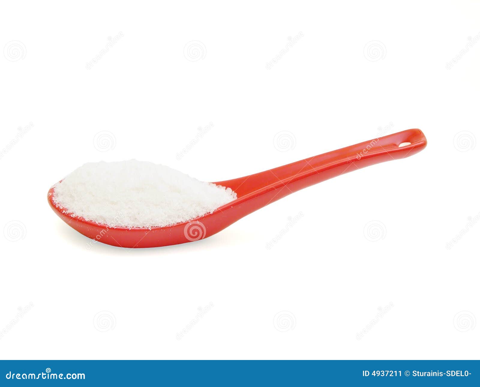 Spoon with Salt on White Background Stock Image - Image of ceramic ...