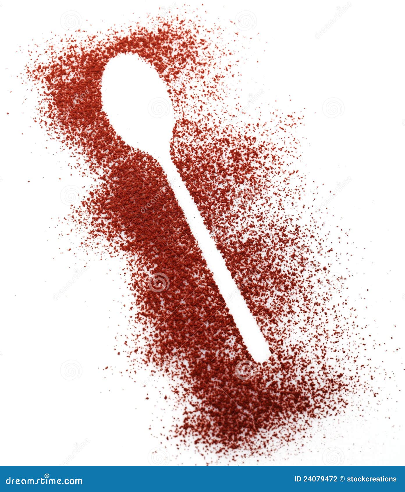 Spoon Shape in Cocoa or Chocolate Powder Stock Photo - Image of outline ...