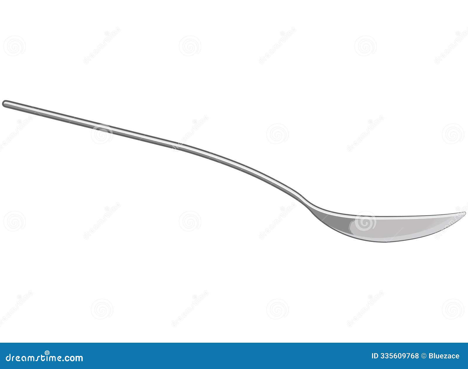 Spoon Side View Tea Dining Utensil Stock Illustration - Illustration of ...