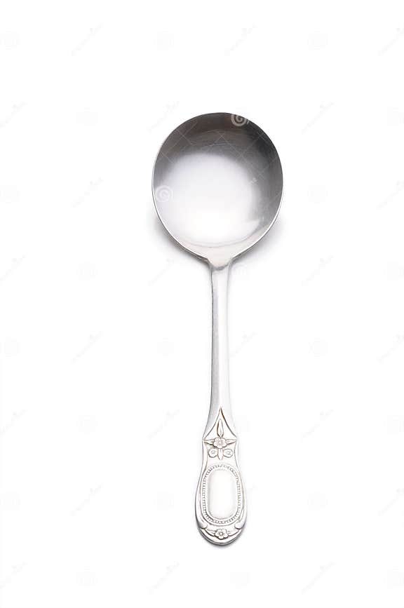 Silver spoon, vertical stock image. Image of spoon, serving - 68325755