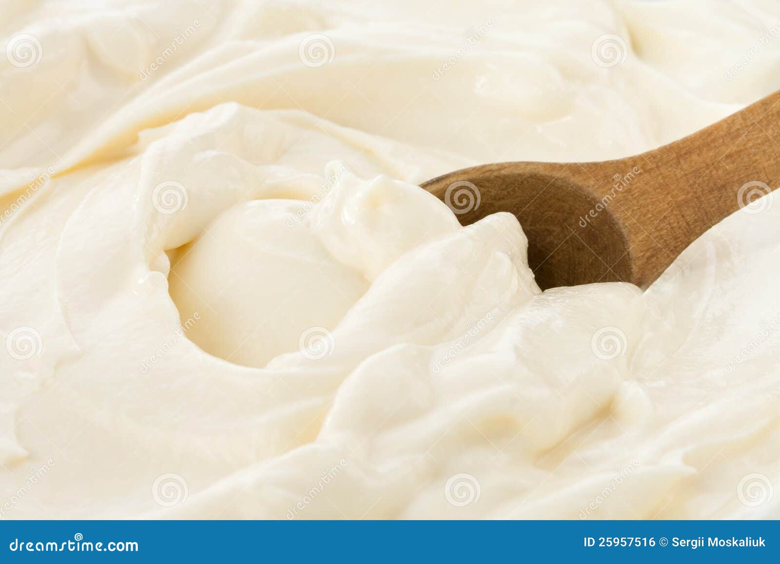 Spoon in sour cream stock photo. Image of delicious, natural - 25957516