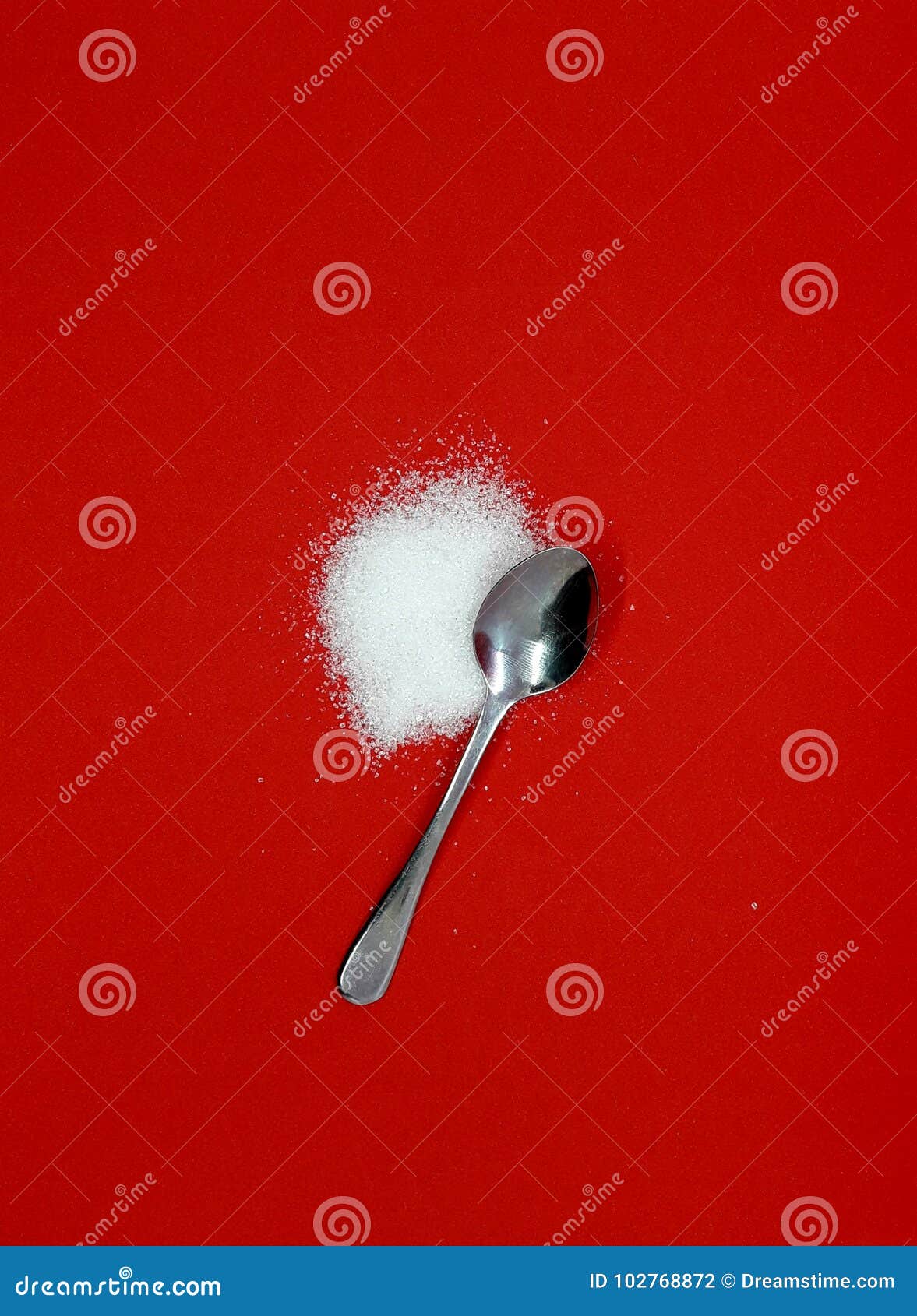 Spoon and sugar stock photo. Image of spilled, sugar - 102768872