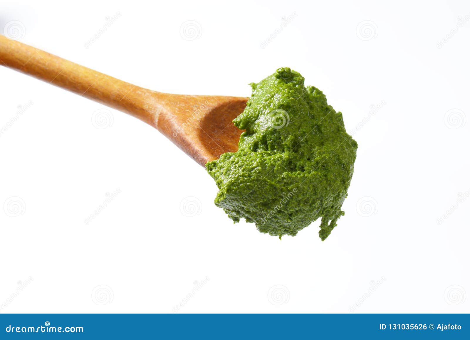 Spoon of spinach puree stock photo. Image of chopped - 131035626