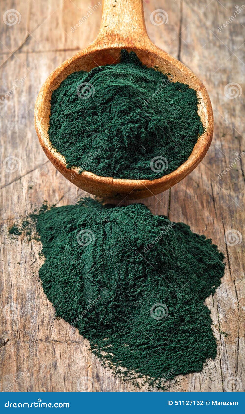 Spoon Of Spirulina Algae Powder Stock Photo - Image of substance ...