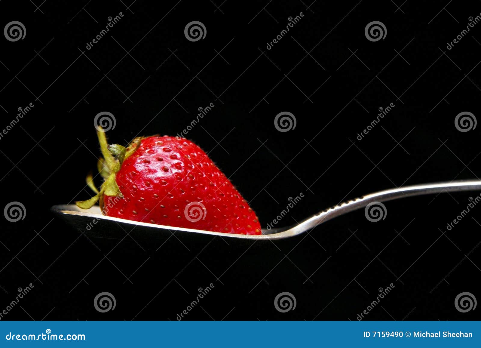 Spoon of strawberry stock photo. Image of food, nature - 7159490