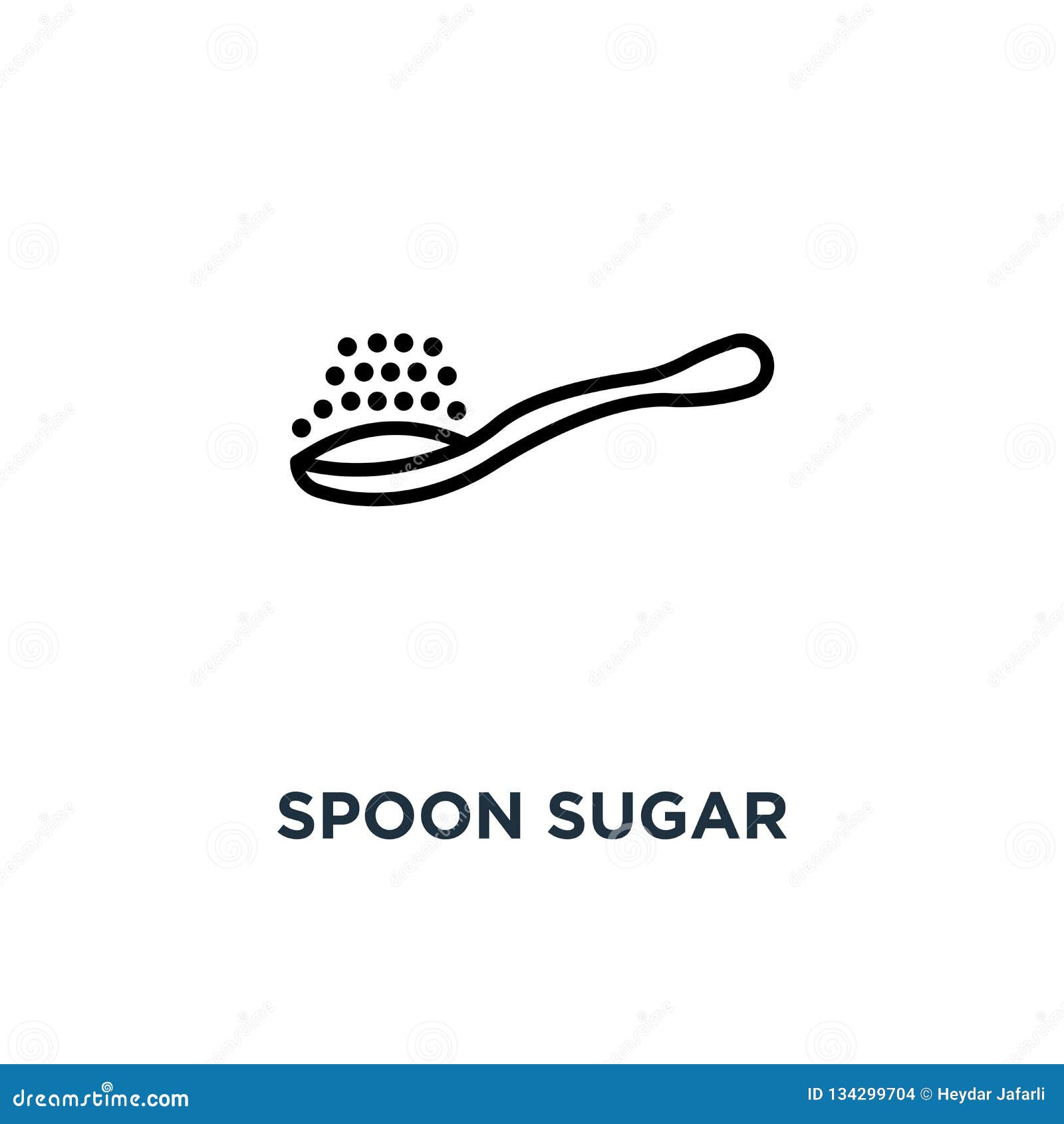 Spoon Sugar Icon. Spoon Sugar Concept Symbol Design, Vector Illu Stock ...