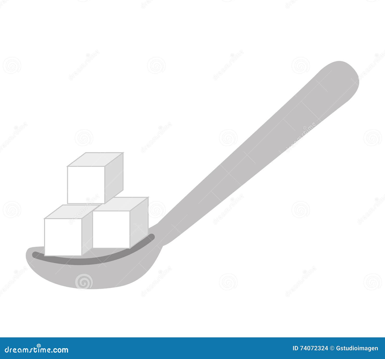 Spoon with Sugar Isolated Icon Design Stock Illustration - Illustration ...
