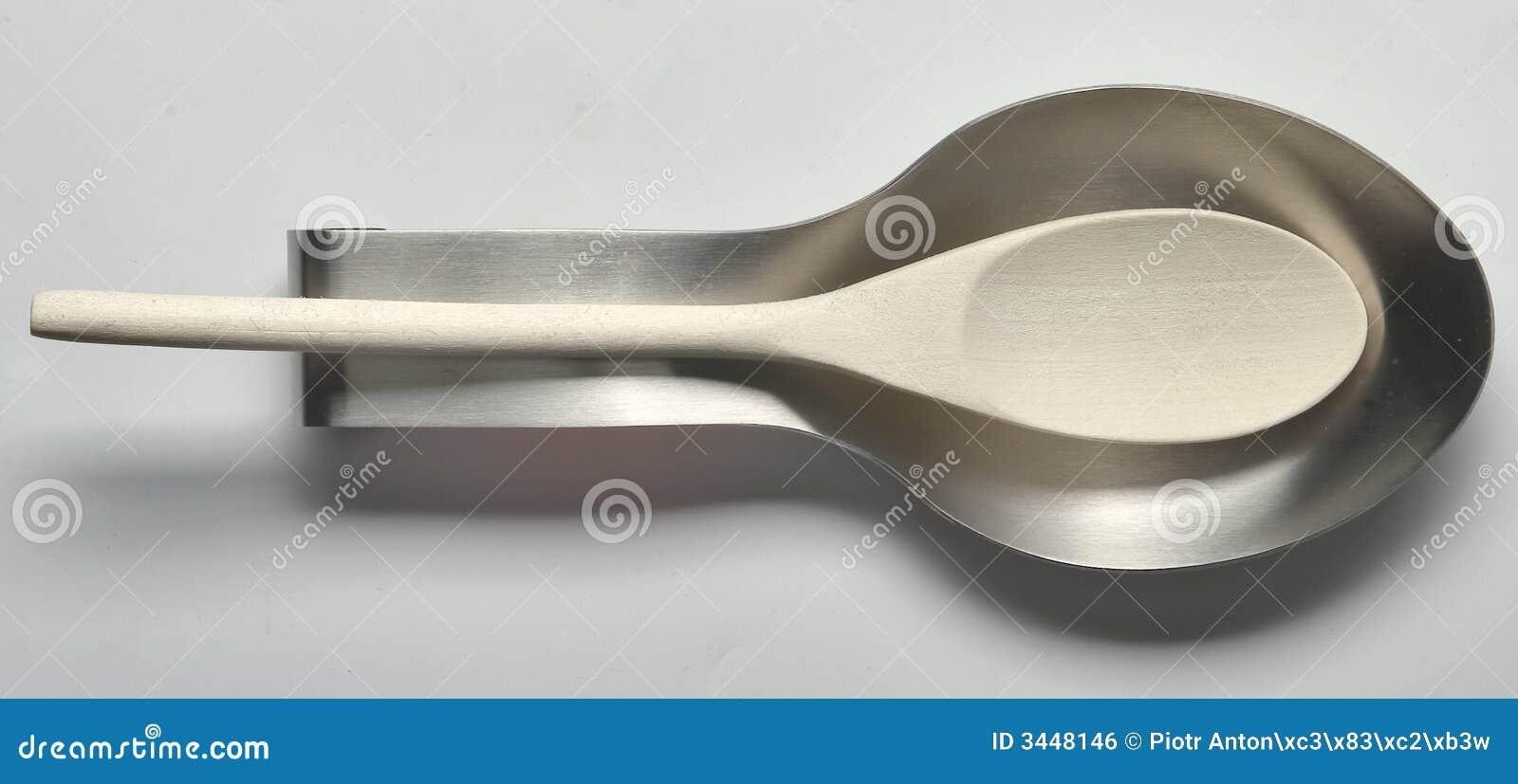 Spoon on support stock photo. Image of silver, minimalism - 3448146