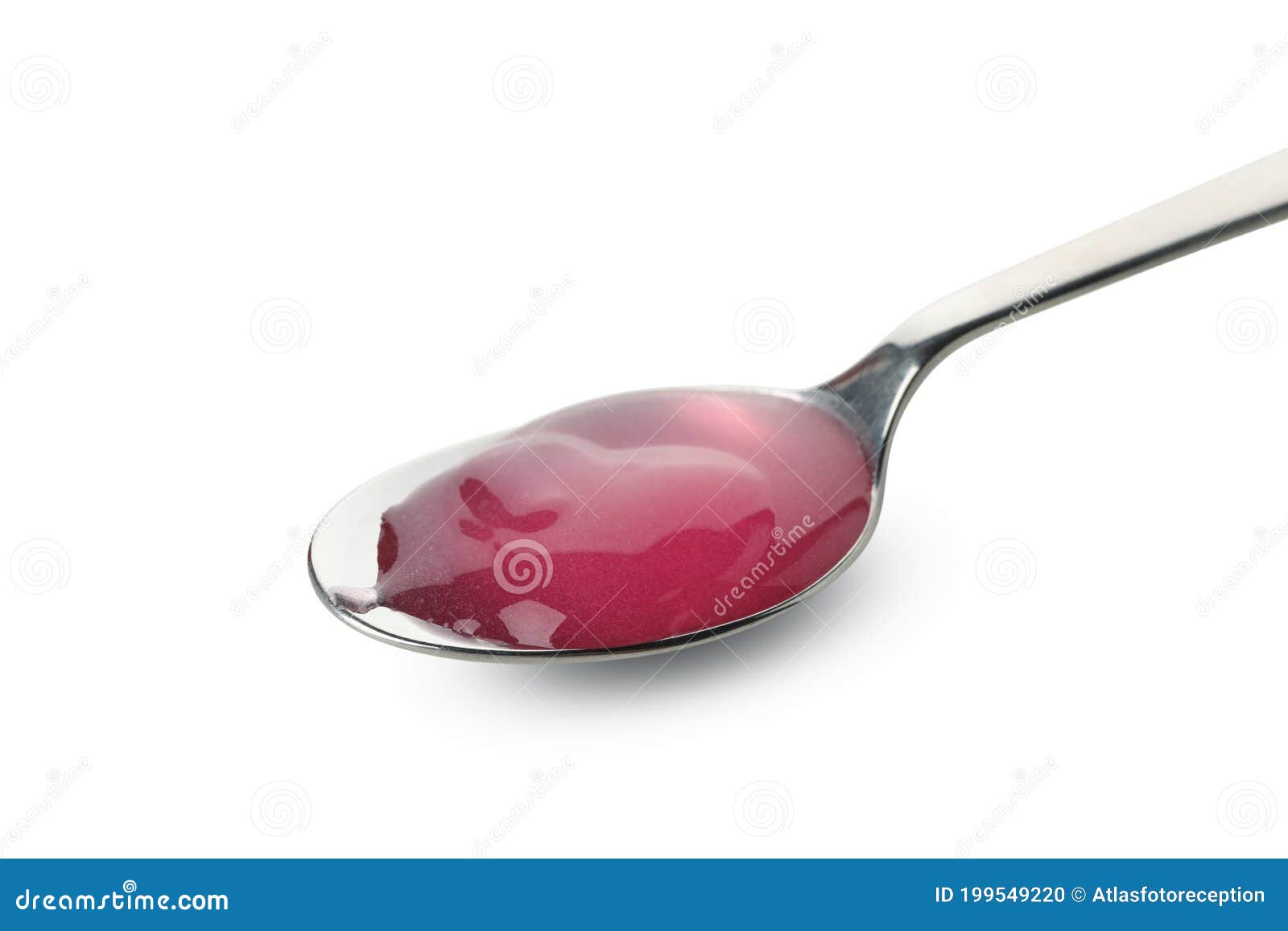 Spoon with Syrup Isolated on White Background Stock Photo - Image of ...
