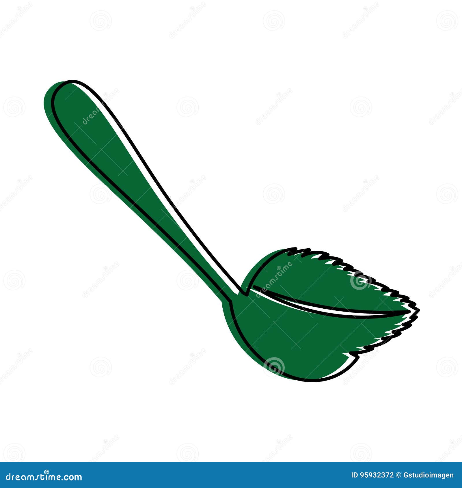 Spoon with Tea Leaf Product Icon Stock Vector - Illustration of ...