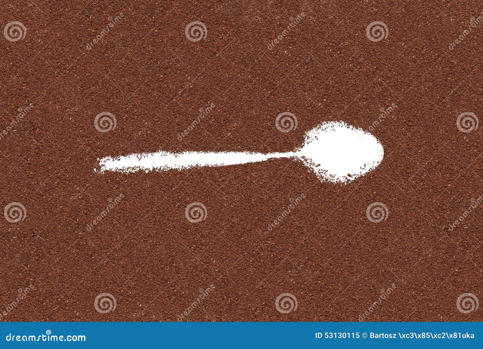Spoon Trace in Ground Coffee Stock Image - Image of fresh, healthy ...