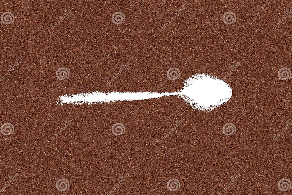 Spoon Trace in Ground Coffee Stock Image - Image of fresh, healthy ...