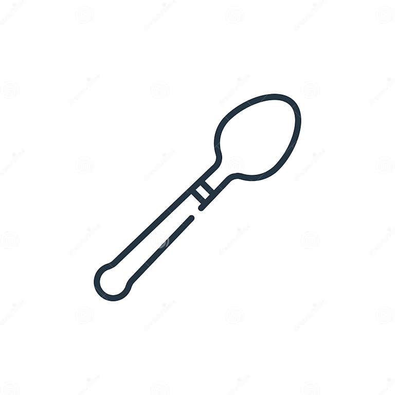 Spoon Vector Icon. Spoon Editable Stroke. Spoon Linear Symbol for Use ...