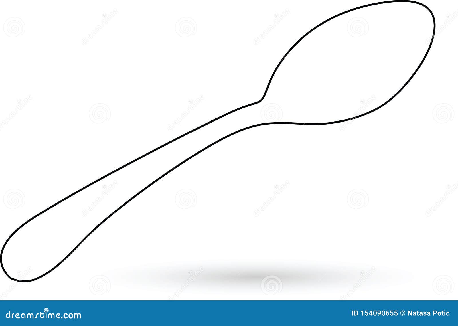 Spoon vector isolated stock vector. Illustration of silver - 154090655