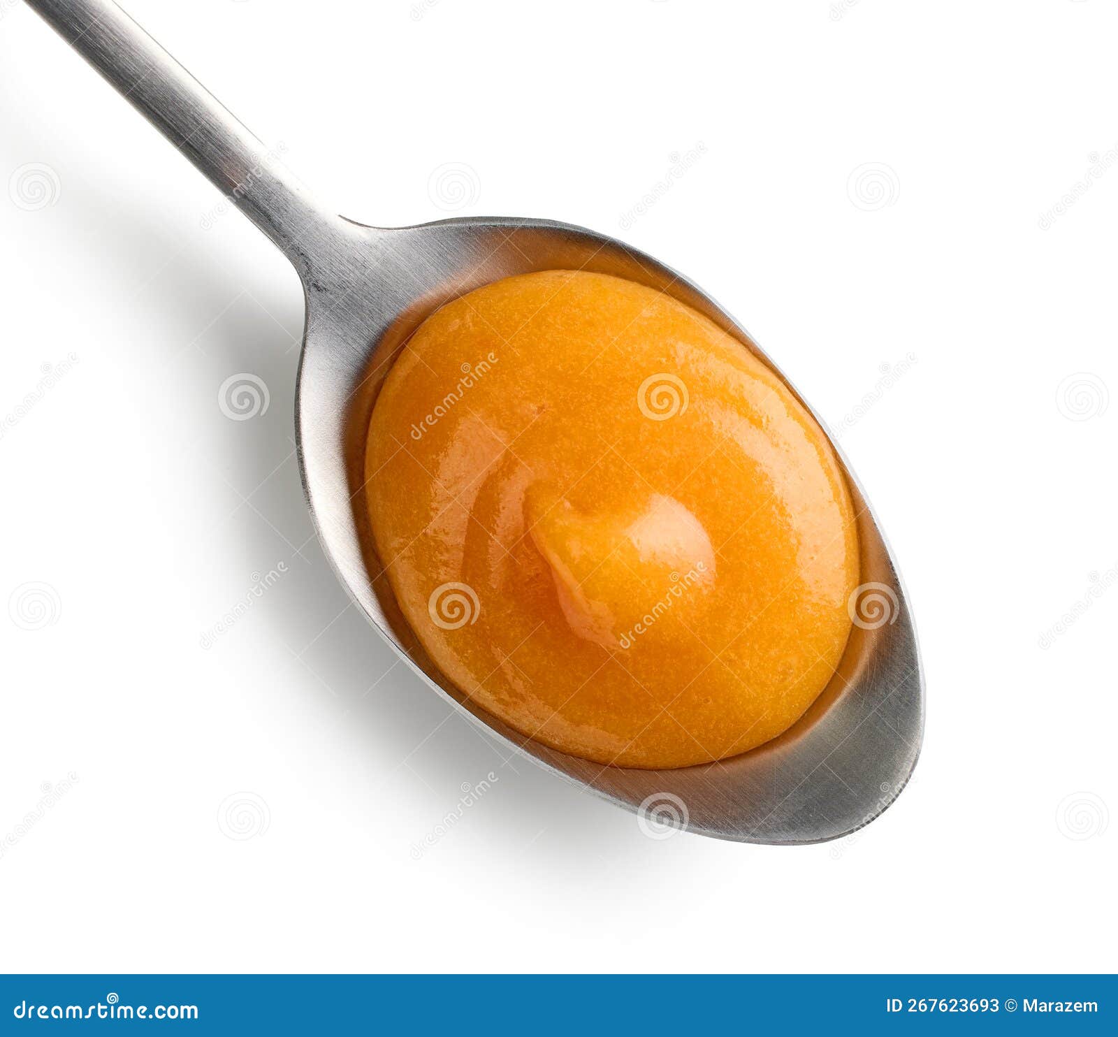 Spoon of vegetable puree stock image. Image of cream - 267623693
