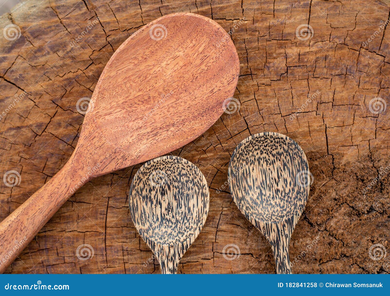 Spoon wood on wood texture stock photo. Image of kitchenware - 182841258