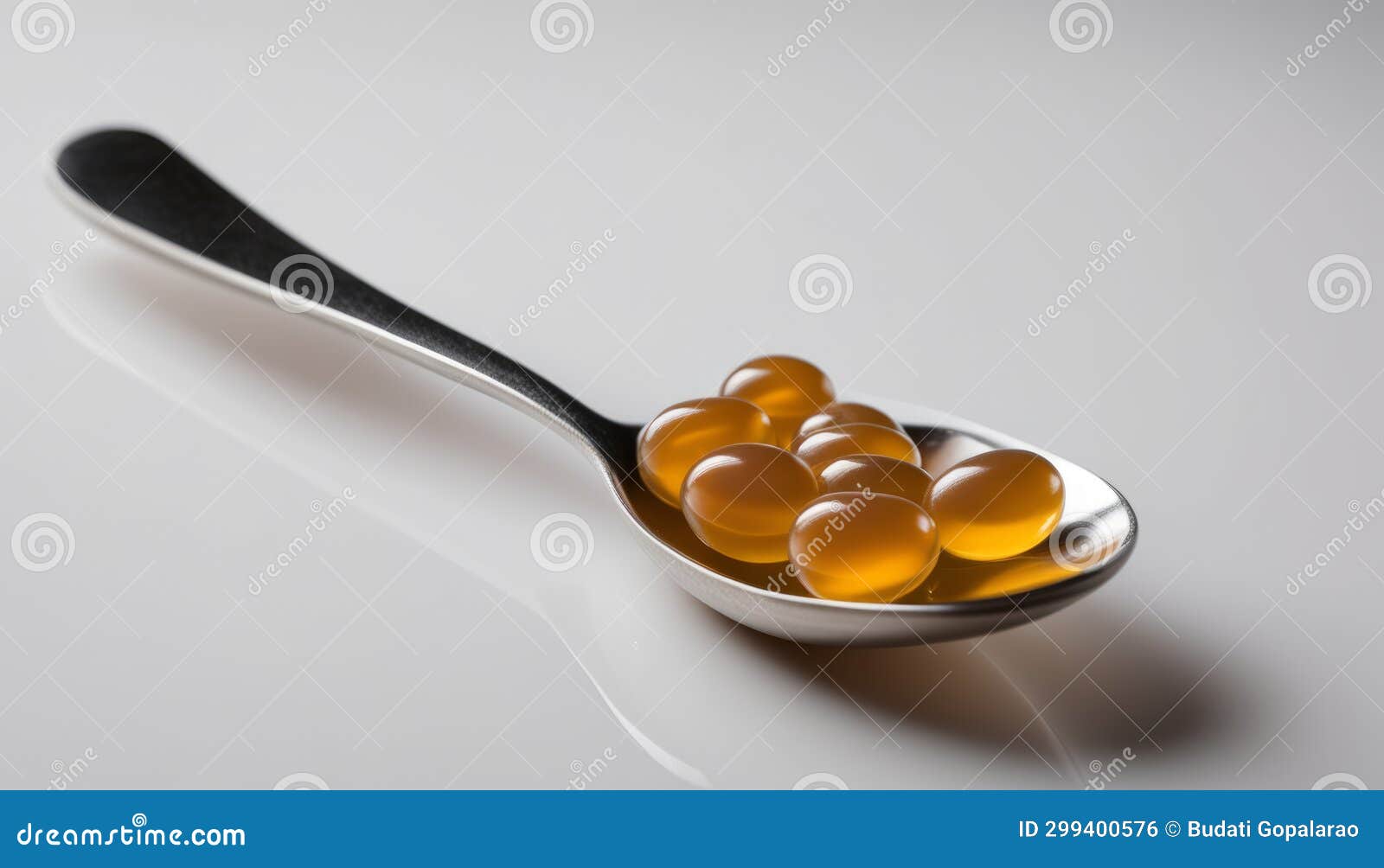 A Spoon with Yellow Balls on it Stock Illustration - Illustration of ...