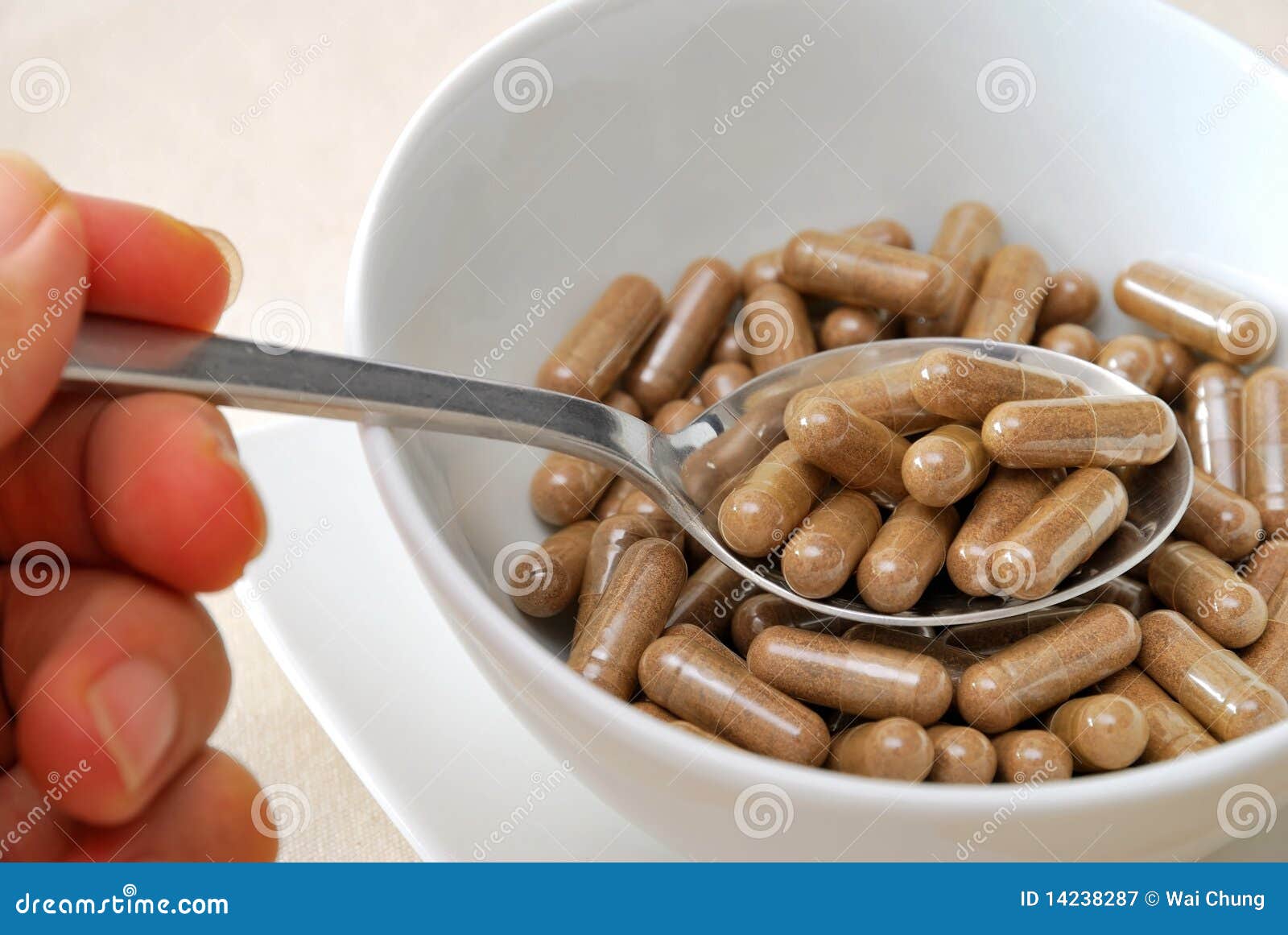 Spoonful of Medicine Capsules Stock Image - Image of hungry, dieting ...