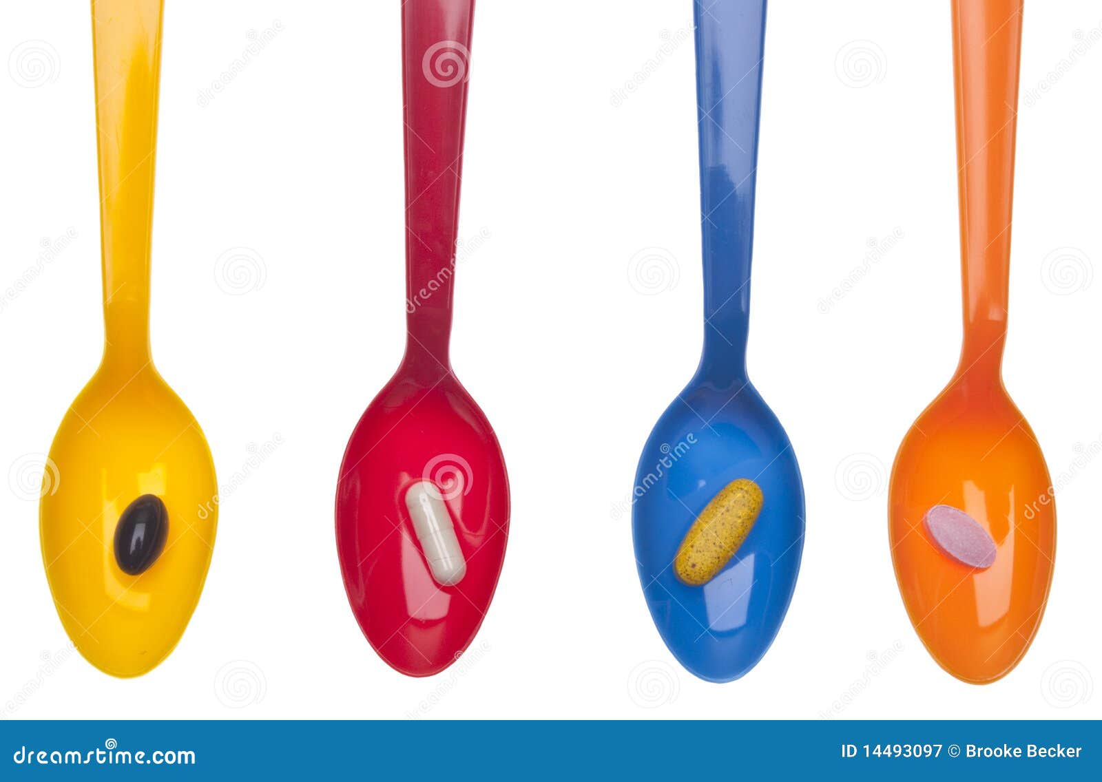 Spoonful of Pills Concept stock image. Image of vitamin - 14493097