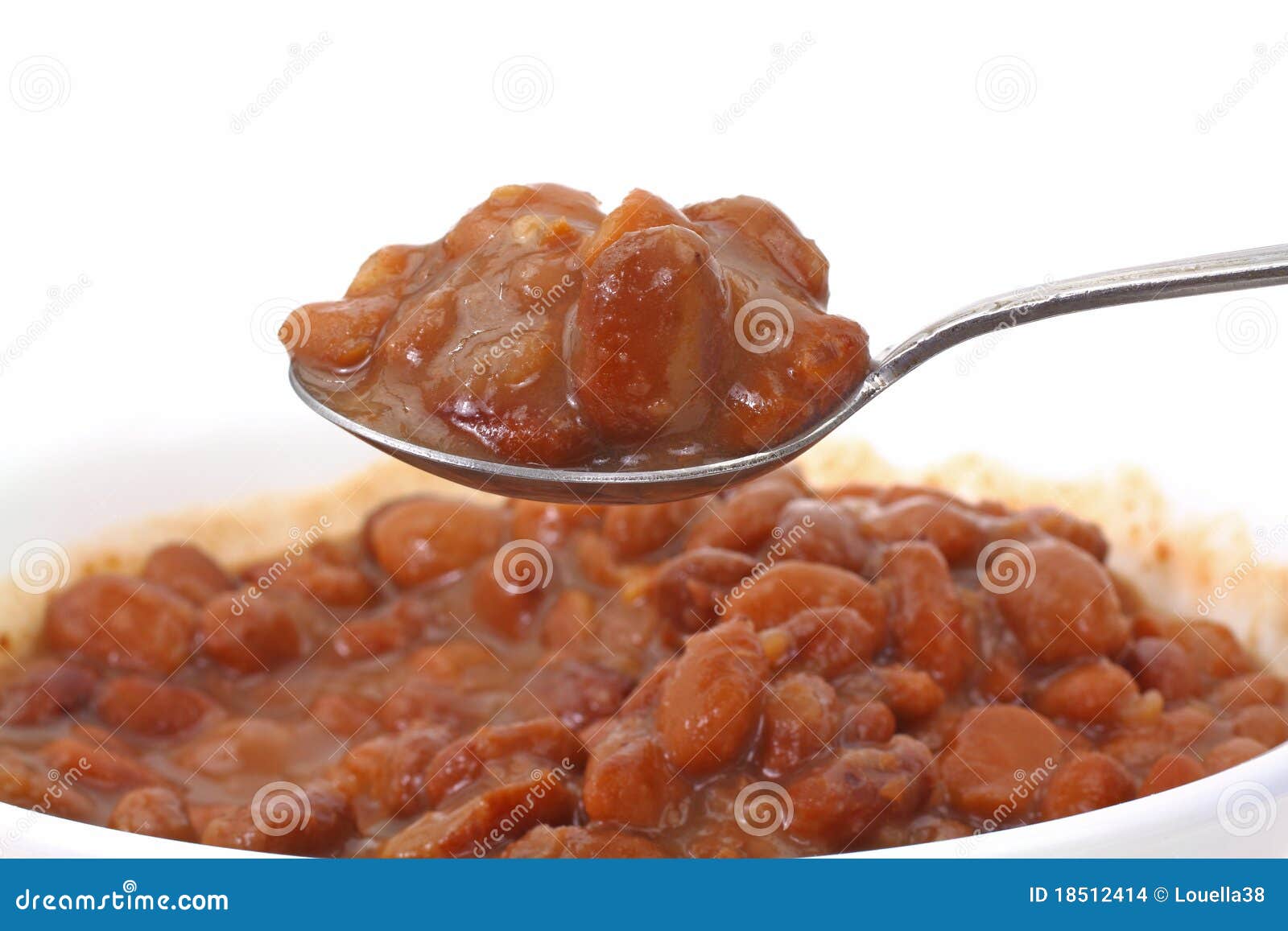 Spoonful of Pinto Beans stock photo. Image of salt, fiber - 18512414