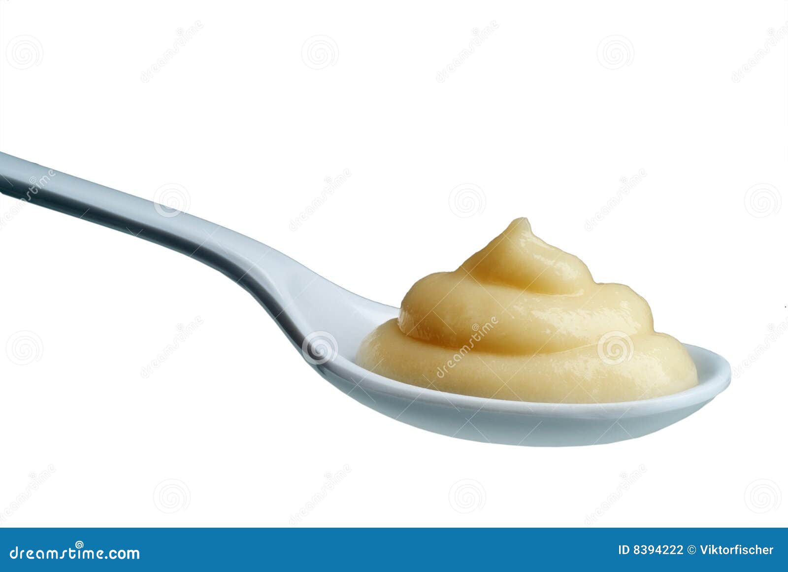 Spoonful of pudding stock photo. Image of isolated, custard - 8394222