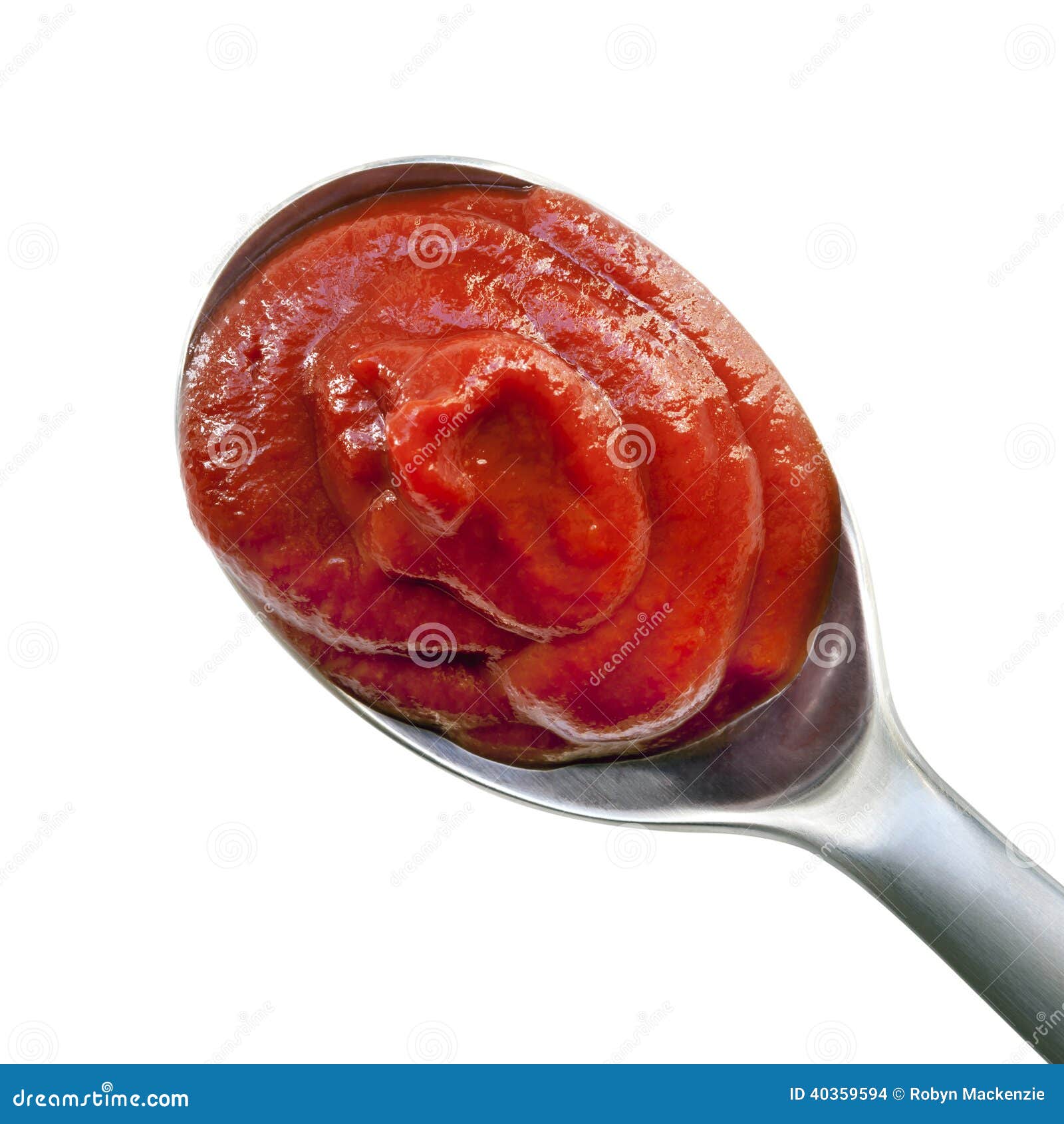 Spoonful of Tomato Paste Isolated Stock Photo - Image of ingredient ...