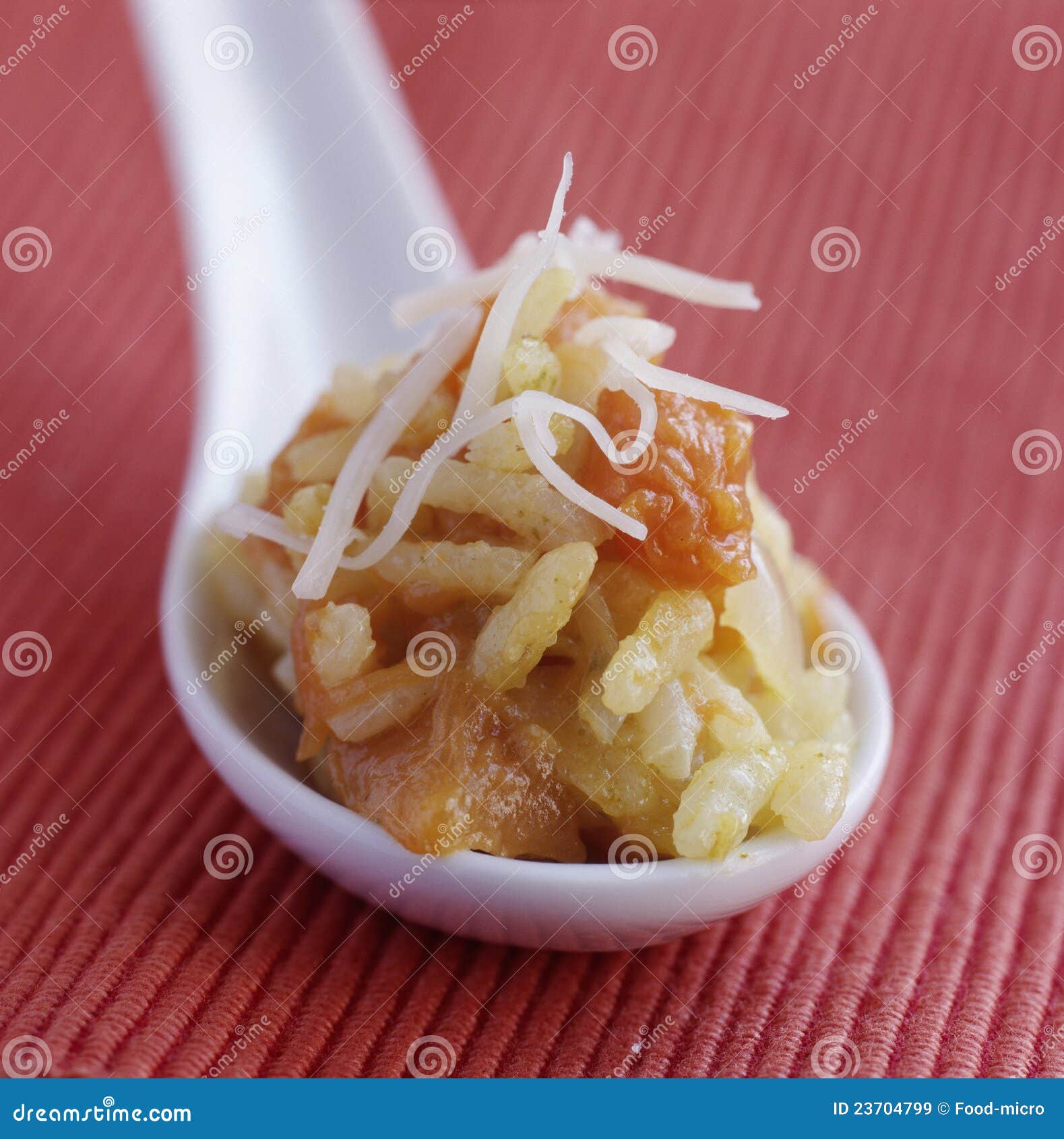 Spoonful of tomato risotto stock image. Image of vegetable - 23704799