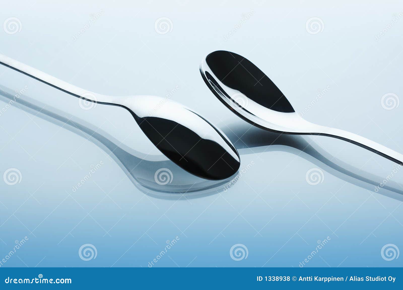 Spoons stock photo. Image of metal, chrome, table, reflection - 1338938