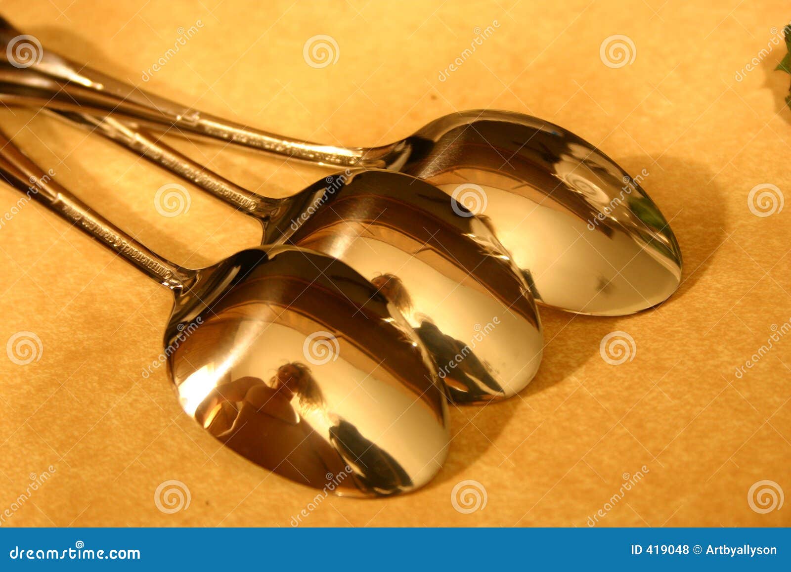 Spoons stock photo. Image of spoons, female, reflection - 419048