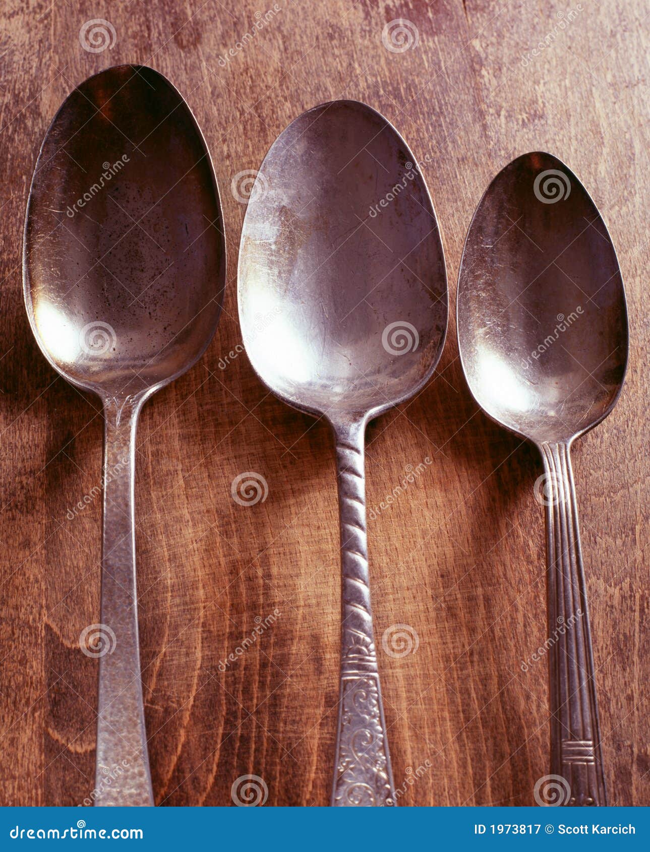 Spoons antique stock image. Image of shiiny, worn, wood - 1973817