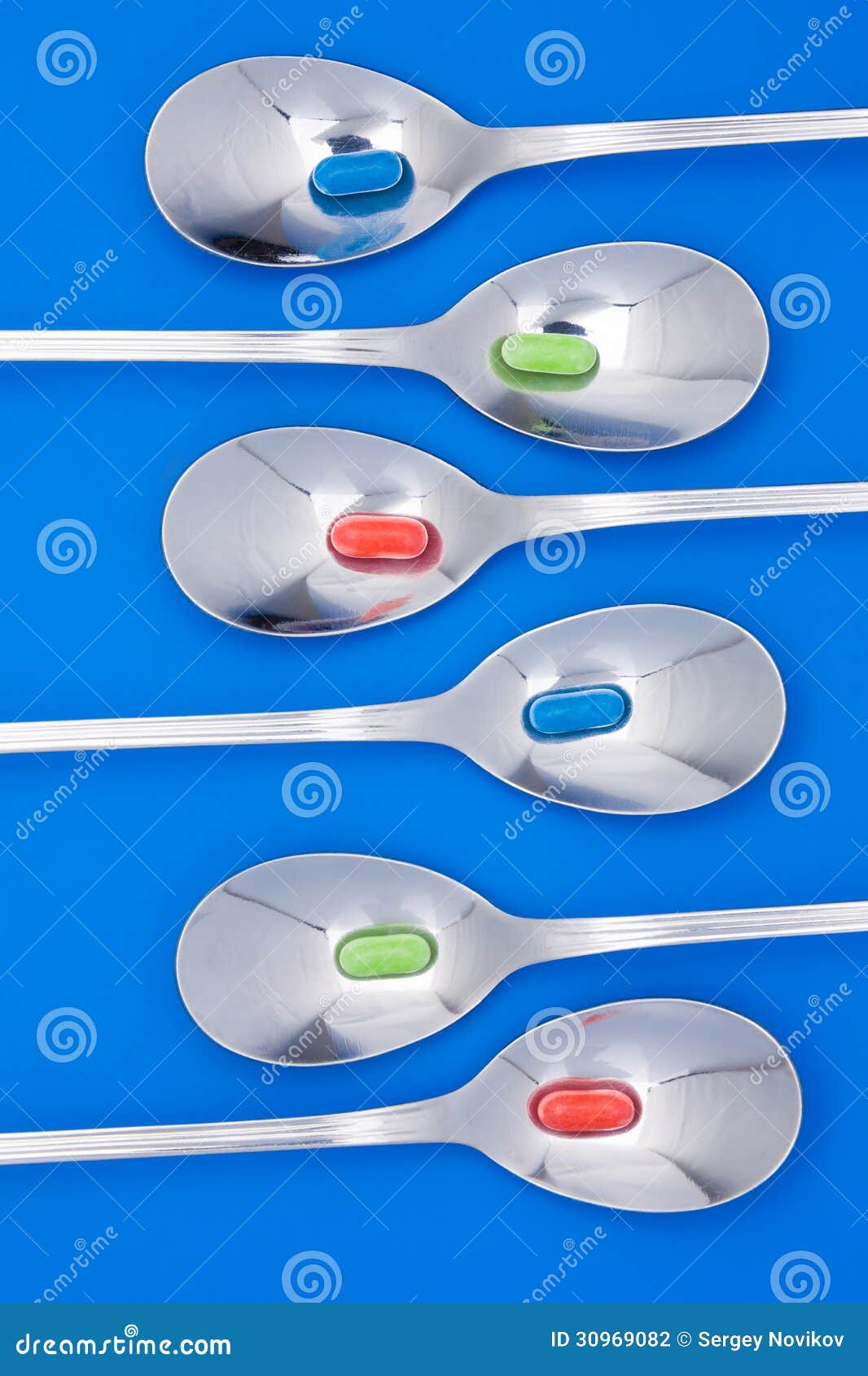 Spoons with Different Drugs Stock Photo - Image of prescription ...