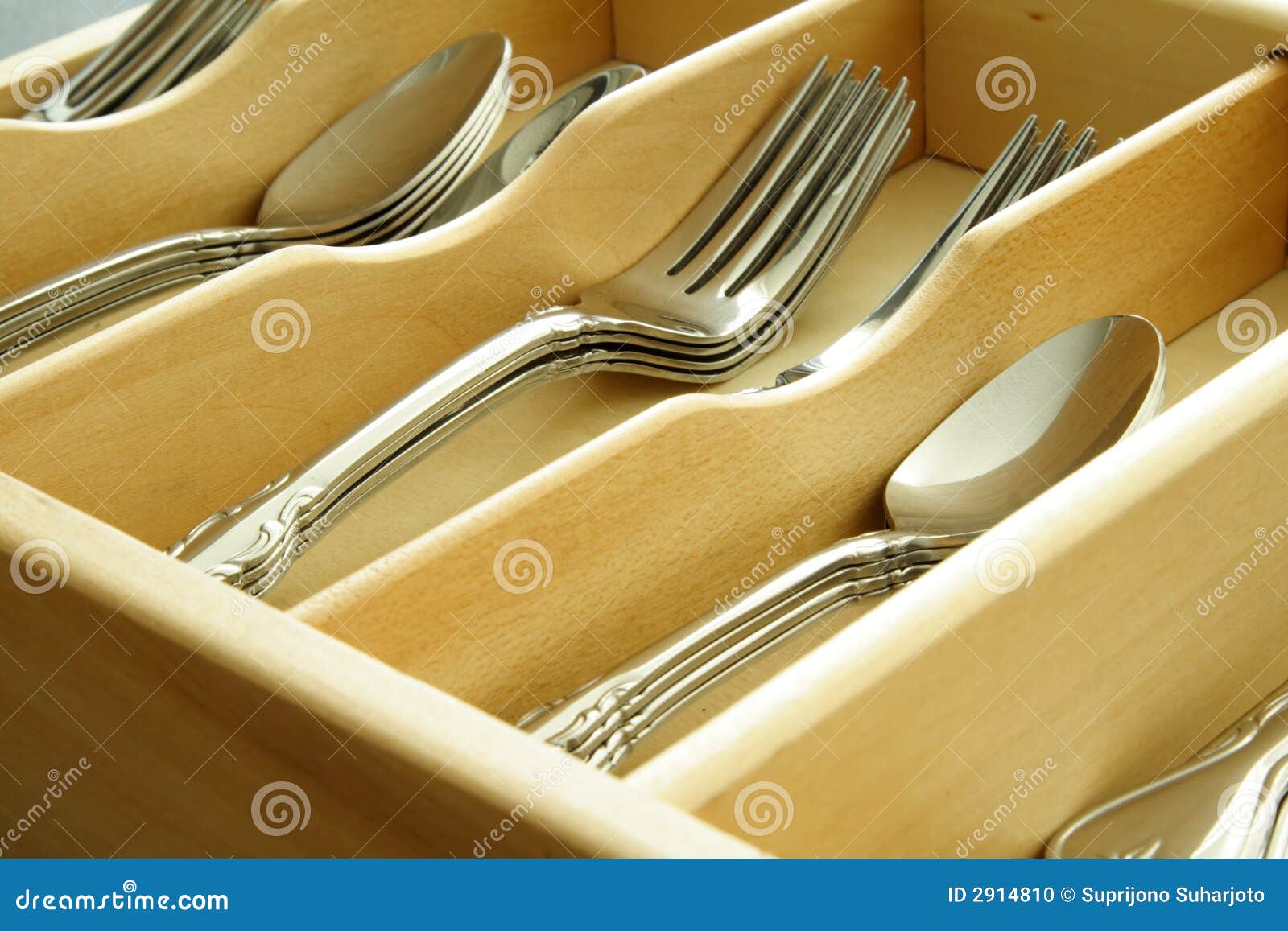 Spoons and forks stock photo. Image of shiny, dining, cafeteria - 2914810