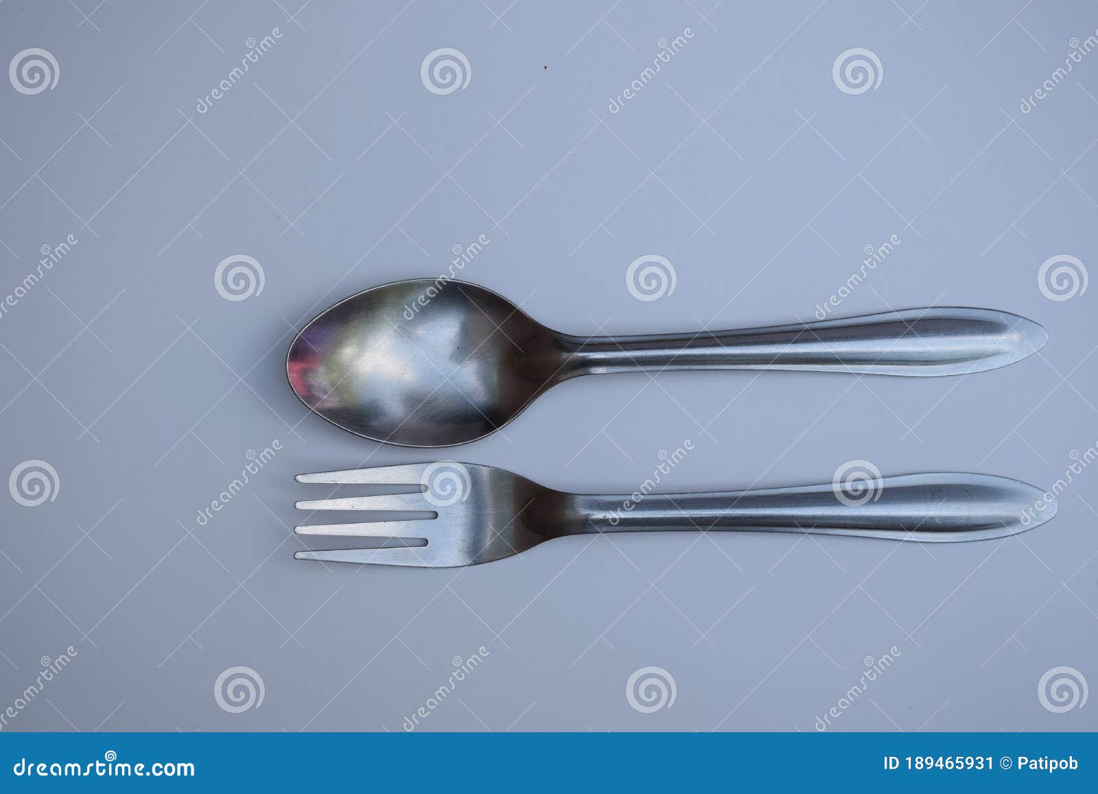 Spoons and Forks on a White Background Stock Image - Image of design ...