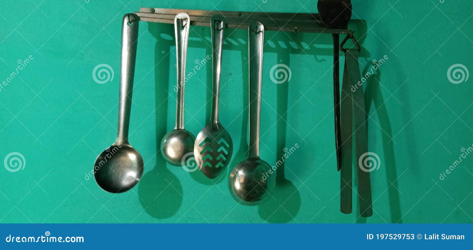 Spoons on Hanger, Food Spoons Stock Image - Image of hanging, hanger ...