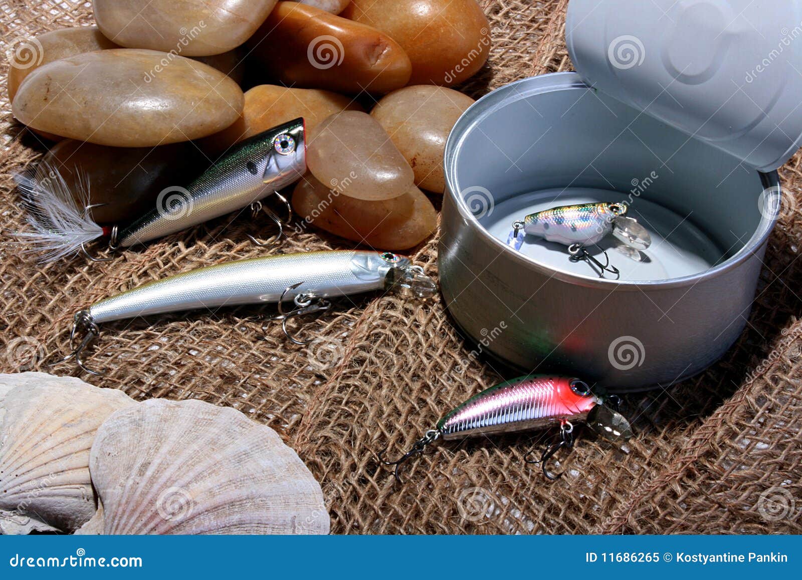 Spoons hook fishing stock image. Image of lake, activity - 11686265