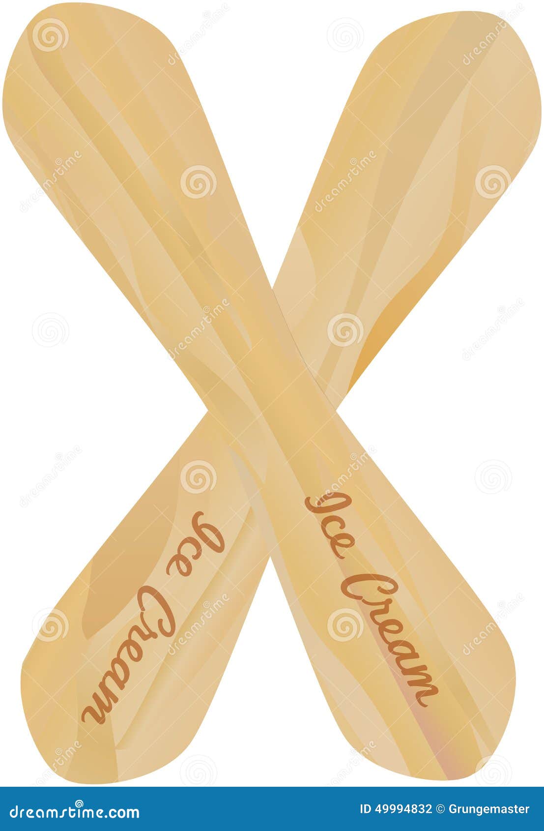 Spoons for ice cream stock vector. Illustration of summer - 49994832