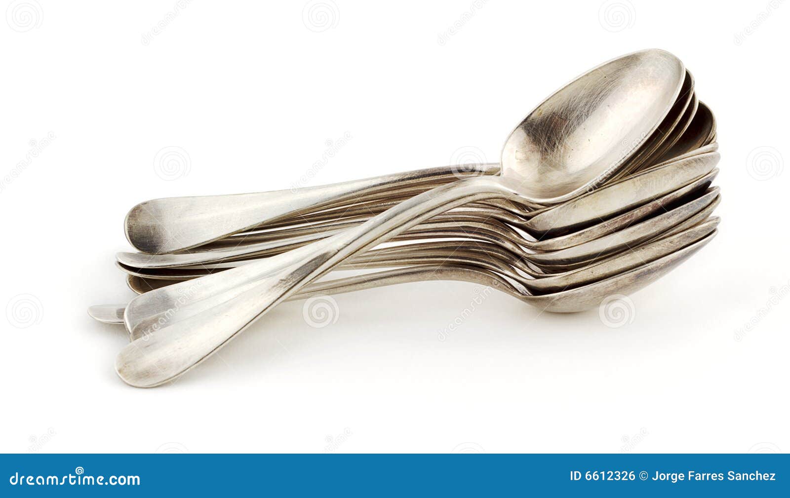 Spoons stack stock photo. Image of metal, bright, silver - 6612326