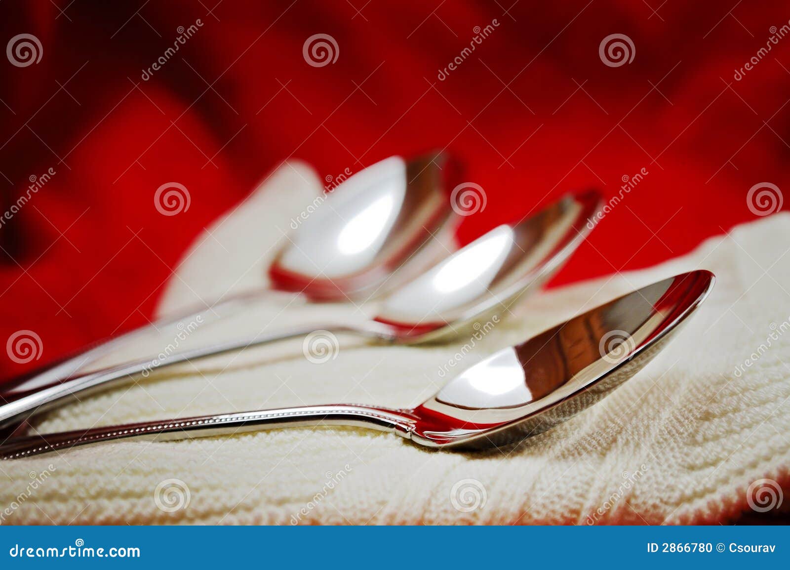 Spoons on a table stock photo. Image of flatware, gourmet - 2866780