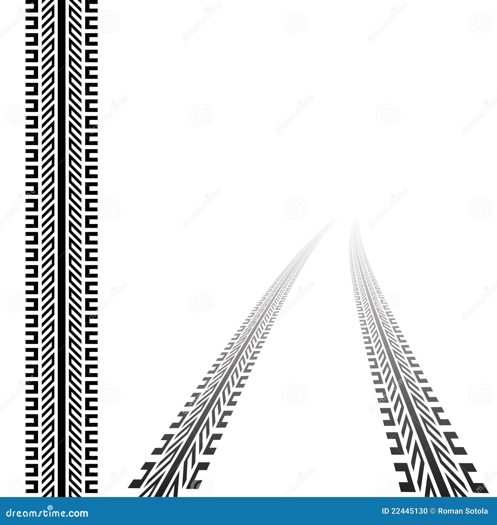 Spoor van de banden vector illustratie. Illustration of textuur - 22445130