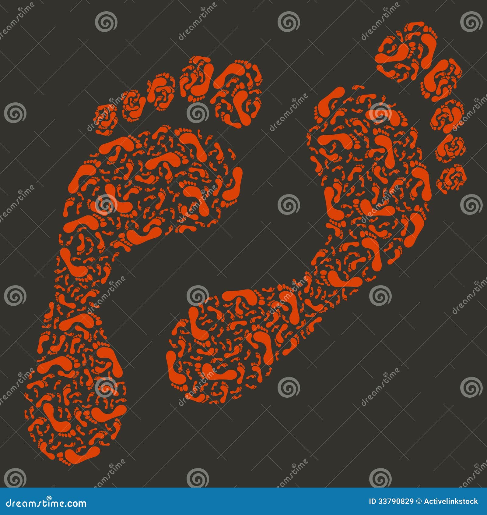 Spoor van menselijke voet vector illustratie. Illustration of looppas ...